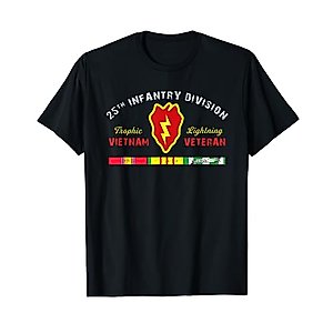 25th Infantry Division Vietnam Veteran Tropic Lightning T-Shirt