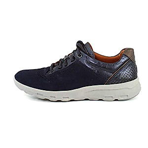 Rockport Womens Lets Walk W Ubal Blue Nubuck Sneaker - 8 M