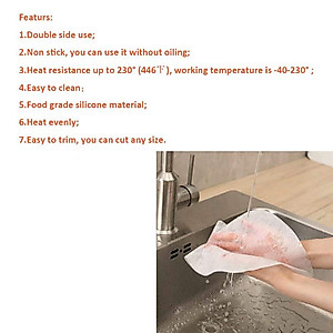 Reusable Silicone Bamboo Steamer Liner 12 inch Round Steamer Mesh Pad for Buns Dumplings Dim Sum, Heat Resisitance&Evenly| Silicone Dumplings Pad, 6 Pack, White, 12''