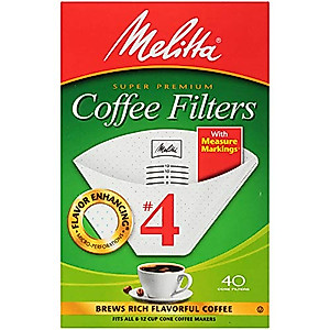 Melitta 624102#4 White Coffee Filters 100 Count