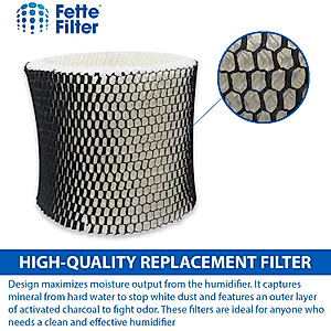 Fette Filter - HWF-64 Humidifier Filter B Wick Replacement Compatible with Holmes HWF64 Filter B for models HM-1645 HM-1730 HM-1745 HM-1750 HM-2200 & Bionaire BWF-64 includes 2 QTY.