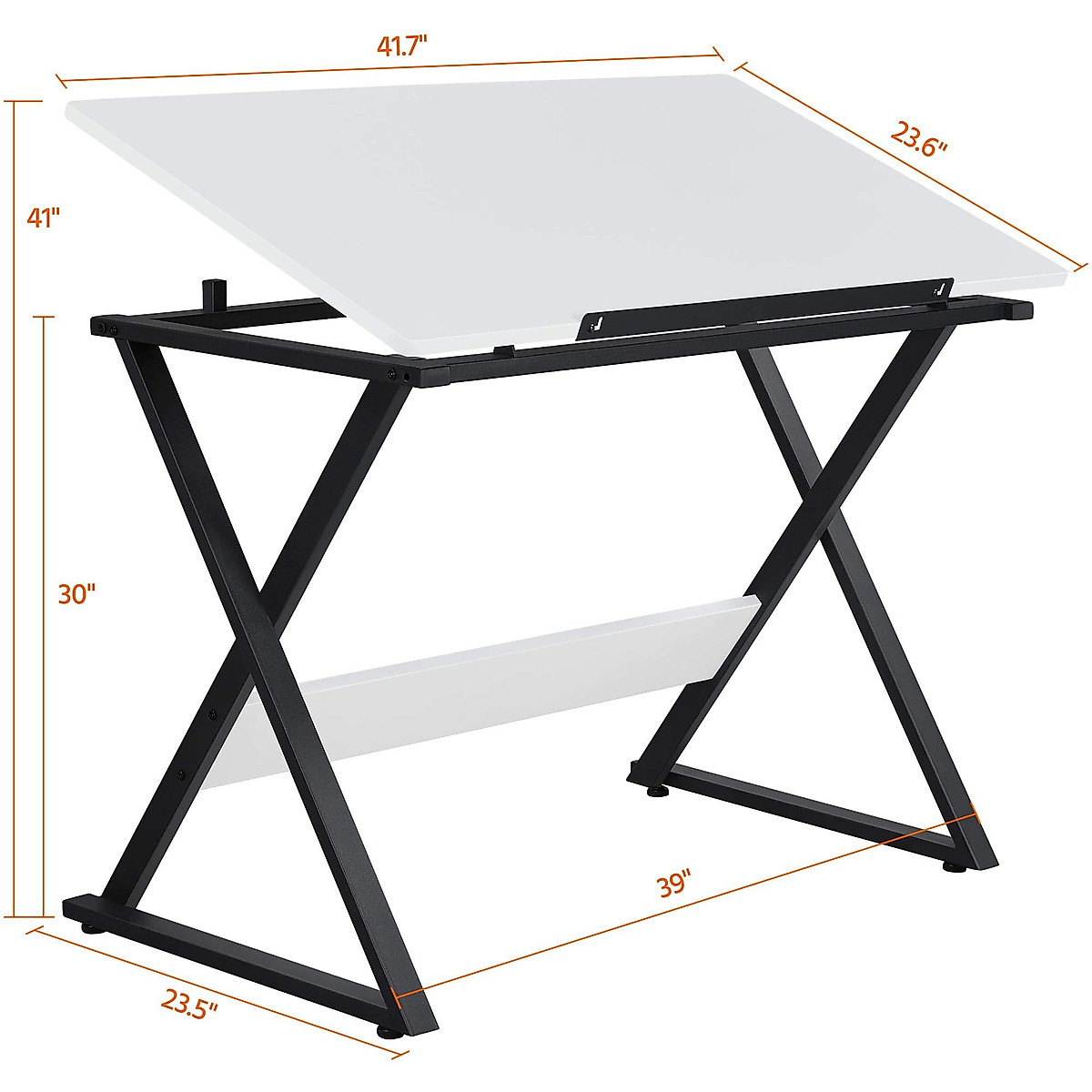 Yaheetech Adjustable Drawing Tables Drafting Desk with P2 Tiltable Tabletop for Reading, Writing,Studying Art Craft Work Station
