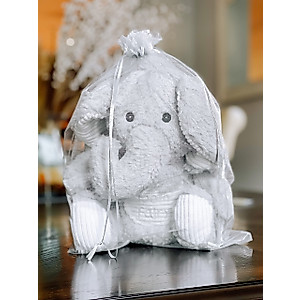 YOLLIT Little Robbie Co. Elephant Tooth Fairy | Girls | 10" Tooth Fairy for Boy | Tooth Fairy Kit w/Door Hanger & E-Book | Tooth Fairy Gifts | Tooth Holder Pouch for Tooth Fairy for Boys