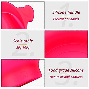 KUFUNG Kitchen Microwave Popcorn Popper Collapsible, BPA Free Silicone Popcorn Popper Microwave Collapsible Bowl, Quick & Easy Popcorn Popper Silicone Microwave (S, Rose Red)