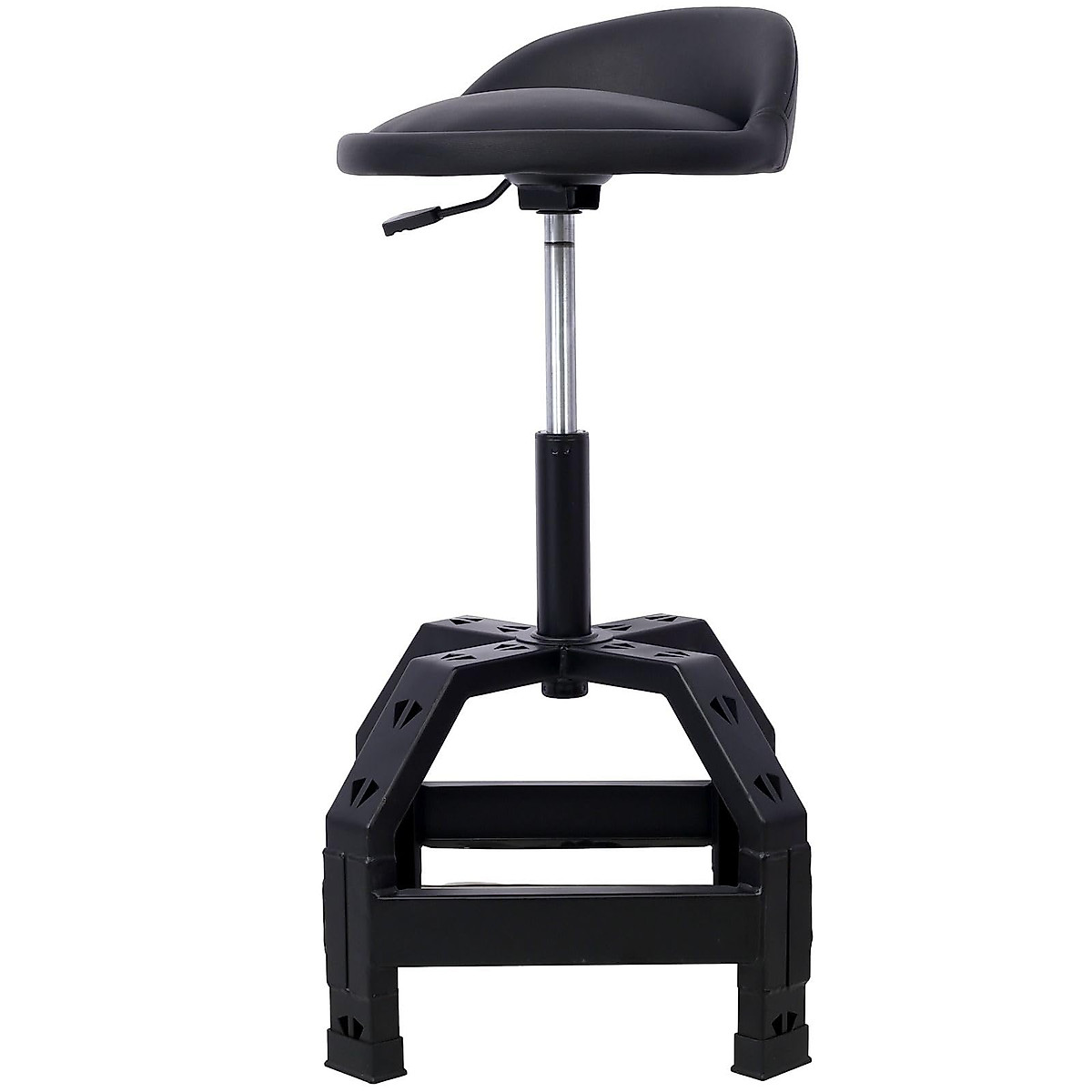 FRITHJILL Heavy Duty Pneumatic 360 Degree Swivel Mechanics Stool with Foam Cushioning and 300 Lb Weight Capacity, Black