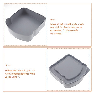 4 Pack of Sandwich Containers Reusable, Plastic Food Storage with Snap-Off for Fruit, Salad, Lunch Box Snacks and Food Storage