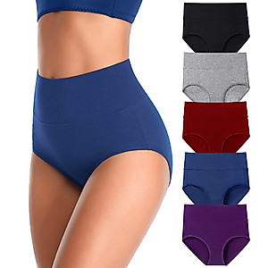 K-CHEONY Womens Underwear Tummy Control High Waisted Cotton Postpartum Panties Plus Size Maternity Ladies Briefs, XX-Large