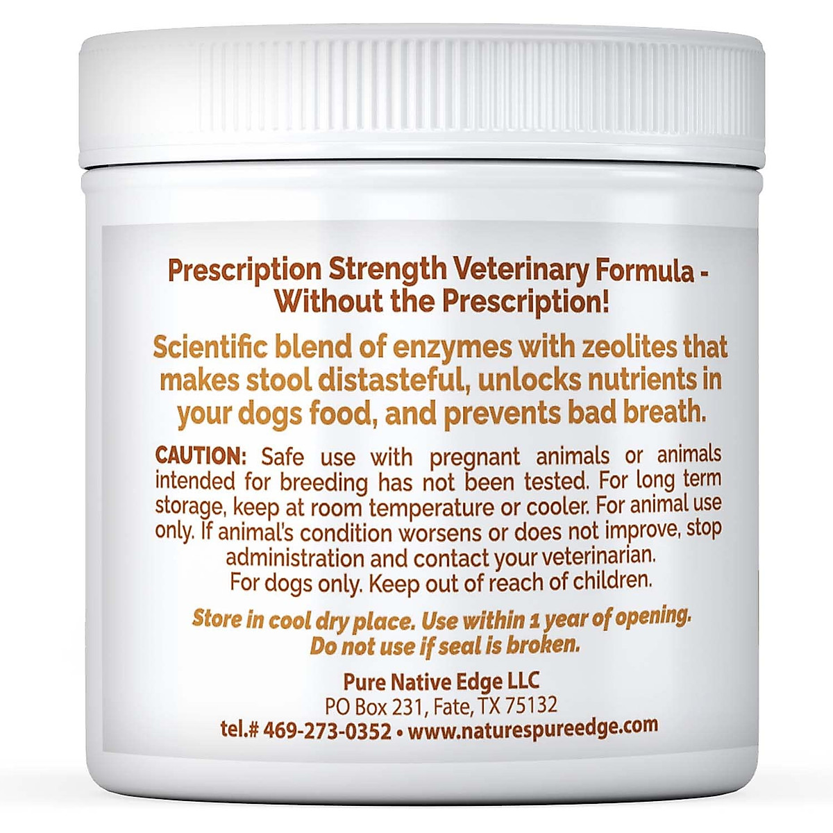 Nature's Pure Edge No Poop Eating for Dogs. Coprophagia Treatment. Digestive Enzyme with Breath Freshener. Stop Eating Poop for Dogs, Stool Eating Deterrent. Extra Large 230 Scoops in Each jar.