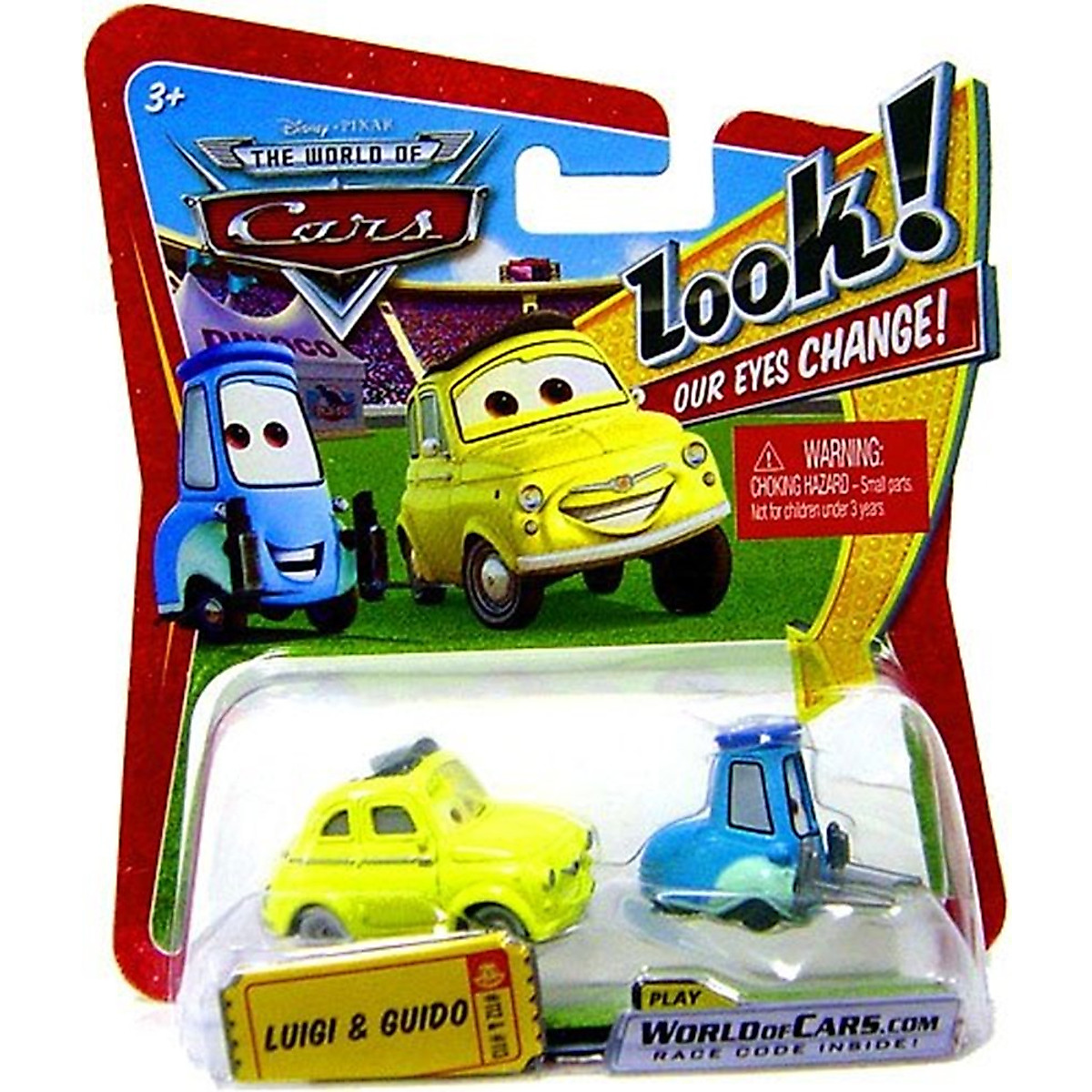Disney / Pixar CARS Movie 1:55 Die Cast Car with Lenticular Eyes Luigi and Guido