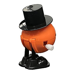Wind Up Hopping Jumping Jack-O-Lantern Pumpkin With Top Hat Halloween Party Favor 2 Pack