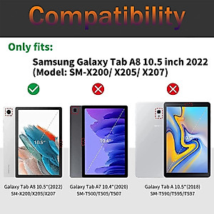 CharmLife Samsung Galaxy Tab A8 10.5 2022 Slim Case with Adjustable Stand Cover with Auto Wake/Sleep Smart Cover for Samsung Galaxy A8 HO-Tab-A8 10.5-011 0