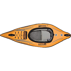 Advanced Elements Lagoon 1 Person Inflatable Kayak,Orange/Gray