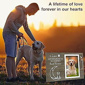 BlissfulAbode Dog Memorial Picture Frame with Pet Urns for Dogs Ashes,Pet Owner Home Décor,Remembrance and Condolences Gifts for Loss of Dog,Wooden (4 X 6 Inches)