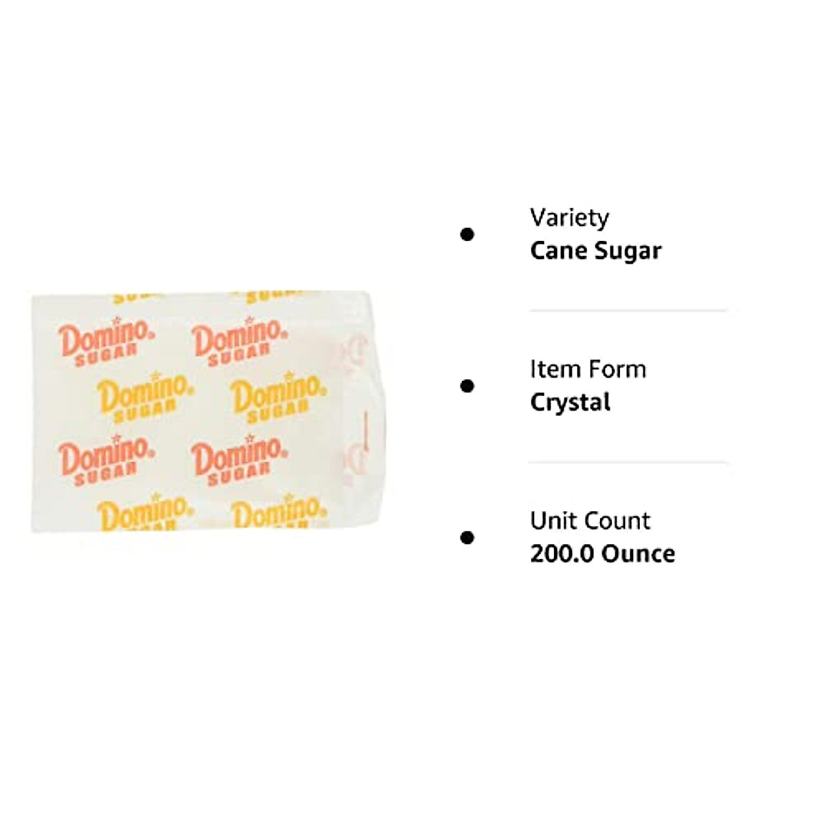 Domino Sugar Packets, 0.1 Ounce (Pack of 2000)