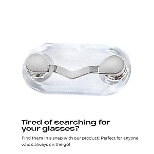 Readerest Stainless Magnetic Eyeglass Holder - ID Badge Accessory in Stainless Steel and Gunmetal Black- Ideal for Daily Wear, Holds Glasses Safely - Easy-to-Use and Strong Neodymium Magnets - 2-Pack