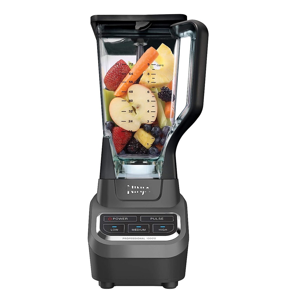 Professional 72 Oz Countertop Blender Compatible with BL610 with 1000-Watt Base and Total Crushing Technology for Smoothies, Ice and Frozen Fruit, Black, 9.5 in L x 7.5 in W x 17 in H