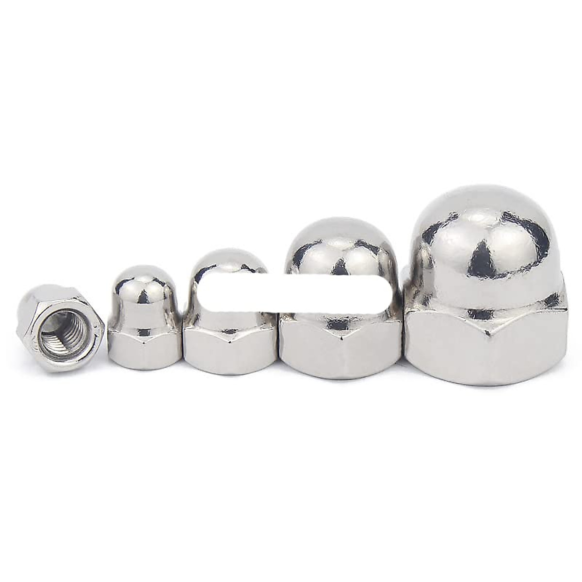 Dome Cap Nuts,Acorn Thread Hex Cap, 1/2/5/10pc M3 M4 M5 M6 M8 M10 M12 M14 M16 304 A2 Stainless Steel Hex Hexagon Short Low Thin Cap Acorn Nut Cover Blind Nut DIN917-M16(1pcs) ( Size : M3(10pcs) )