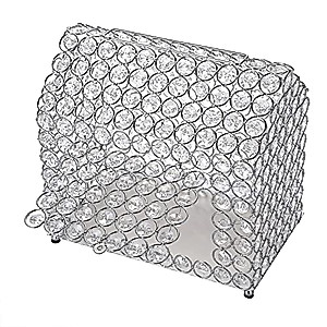 ELLDOO Crystal Wedding Card Box, House Shape Money Card Box Silver Gift for Wedding Receptions, Centerpiece Decor, Anniversary, Keepsake, Gift Display Box