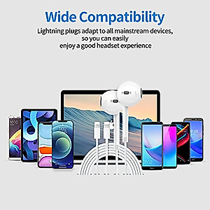 2 Pack Earphones,in-Ear Wired Earbuds with Bluetooth,Earbuds with Microphone,Headphones Compatible with iPhone 13/12/SE/11/XR/XS/X/7/7 Plus/8/8Plu