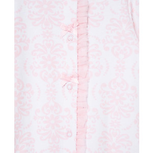 Little Me Baby Clothes & Outfits - Girls One Piece Hat & Footed Sleeper Pajamas - Preemie, Damask Scroll