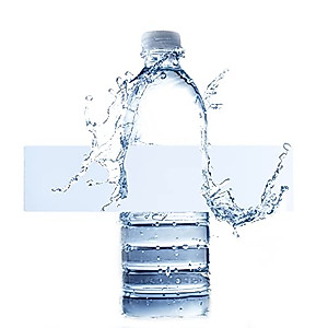 100 Pcs Water Bottle Labels Glossy White Waterproof Stickers ,2"×8" Printable Blank Wraparound Rectangle Labels for Inkjet/Laser Printer