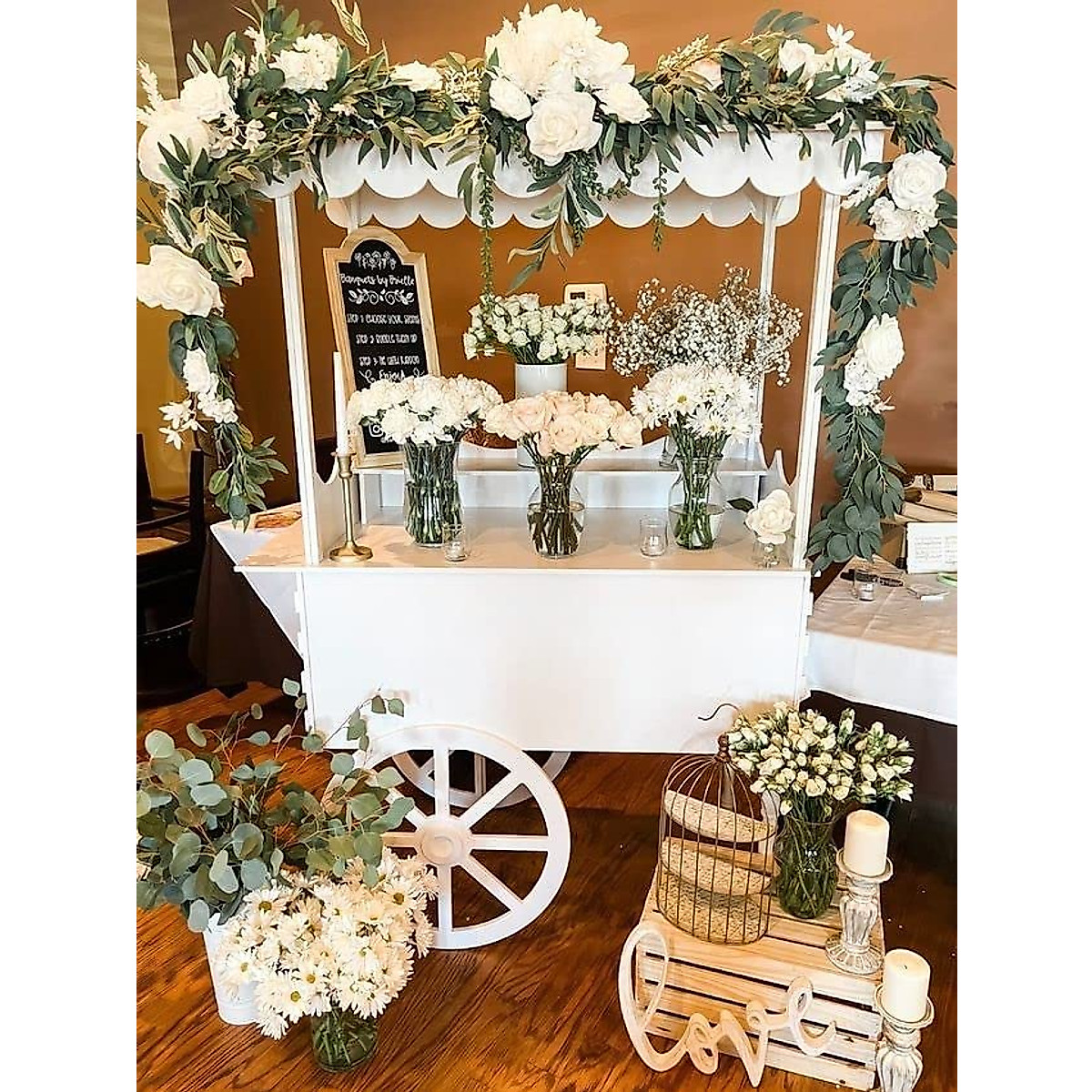 Wooden Party Candy Cart, Wood Candy Cart, Sugar and Sweet Cart for Weddings, Party, Decorations, for Wedding Decorations and Party Decor's