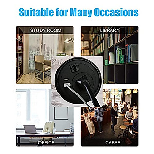 E-Macht 2 PCS of Desktop Power Grommet Outlet Conference Recessed Power Socket with AC Outlet, USB A/C(Type-C) & Replaceable Outlet(CAT 6, HDMI), 6 Ft Extension Cord for Home Office Library Table