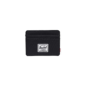 Herschel mens Charlie Rfid Card Case Wallet, black, One Size US
