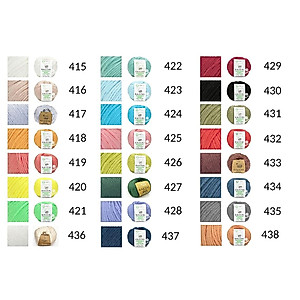 Gazzal Organic Baby Cotton Yarn 100% Organic Cotton, 2 Ball (Pack) Total 3.52 Oz. Each 1.76 Oz (50g) / 125 Yrds (115 m), 3 Light DK,Global Organic Textile Standard(GOTS) (438 Orange)