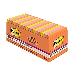Post-it R33018SSAUCP Pop-up 3 x 3 Note Refill Rio de Janeiro 90-Sheet 18/Pack