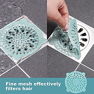 Drain Hole Hair Collector, Shower Drain Hair Catcher Mesh Stickers, Hair Drain Stickers Filter Patches Shower Drain Covers Floor Drain Stickers for Bathroom, Laundry, Bathtub, Kitchen Sink (100)