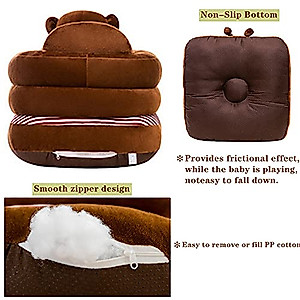 Baby Support Seat, Cute Baby Sofa Chair for Sitting Up, Comfy Plush Infant Seats (Monkey,W17.5" x H17.5")