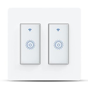 Nexete Smart Wi-Fi Wall Light Switch Compatible with Alexa Google Assistant & IFTTT ,Remote Control, Timing Function No Hub Required (smart light switch 2-Pack