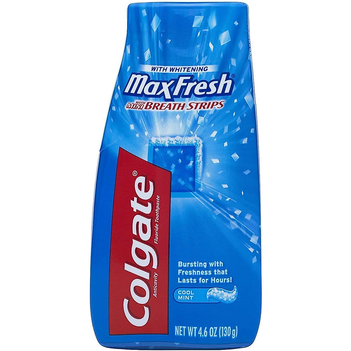 Colgate Max Fresh Liquid Toothpaste with Breath Strips, Cool Mint, 4.6-Ounce (6 Pack)