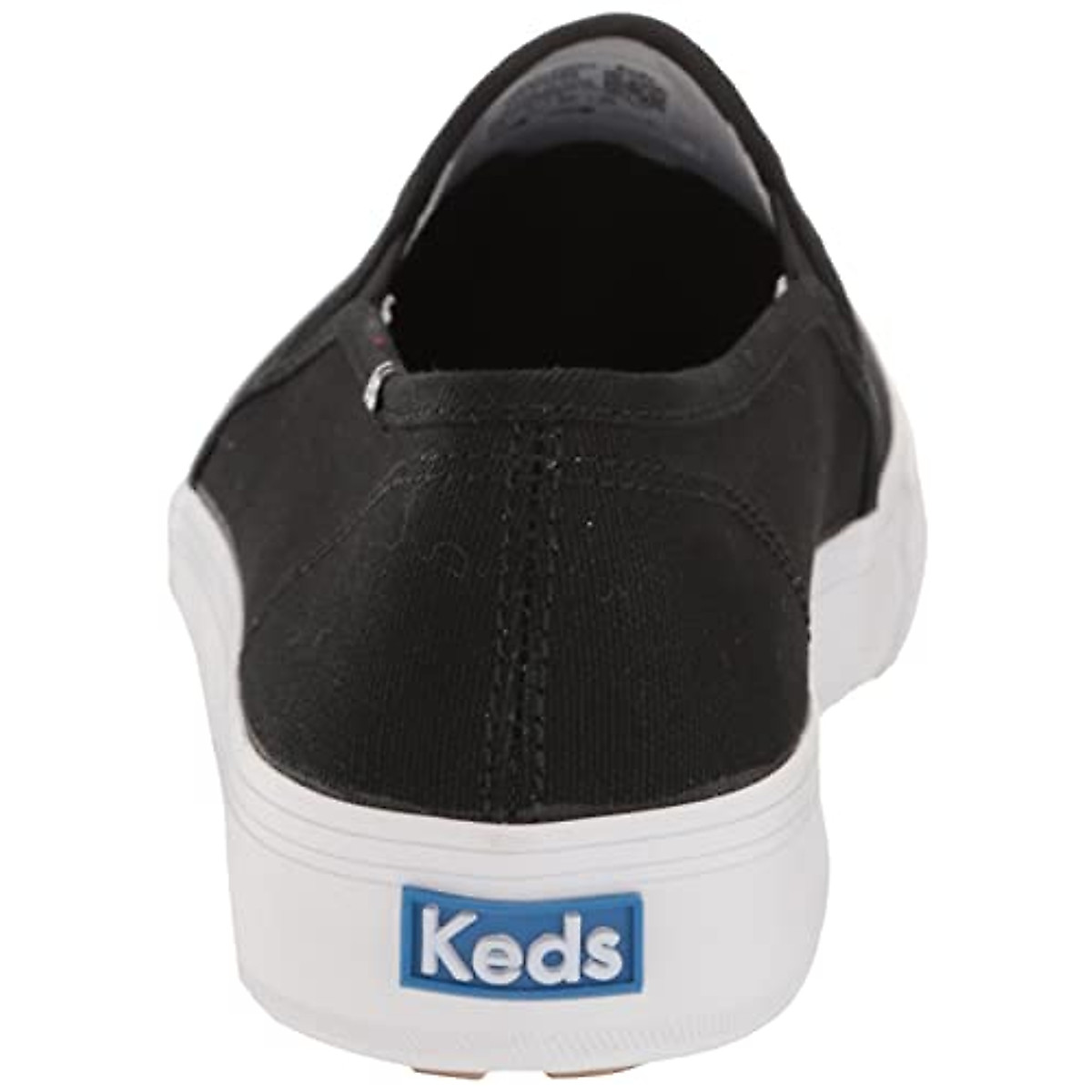 Keds Women's Double Decker Sneaker, Black Canvas, 7