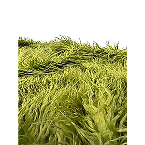 Faux/Fake Fur Mongolian Fabric Sold by The Yard (Olive Prime)