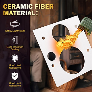 Replacement for Englander Pellet Stove Burn Pot Flange Gasket, Part Number PU-BPG Compatible with Englander Pellet Stove 25-PAF, 55-SHP25, 55-TRP25, 25-PDV, 25-PDVP, 55-SHP15, 55-SHP22