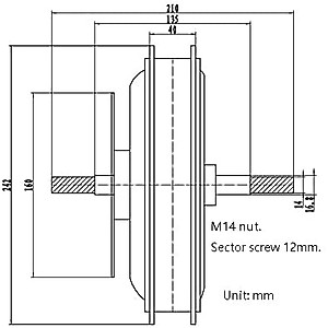 Electric Bike Kit, 48V 1500W 9.53" Threaded Brushless Gearless Rear Hub Motor Conversion Kit For 2.15/2.5" Width Hub Cycling Engine Waterproof GDAE10 for Ebike Electric Bicycle Motorbike Mountain Bike