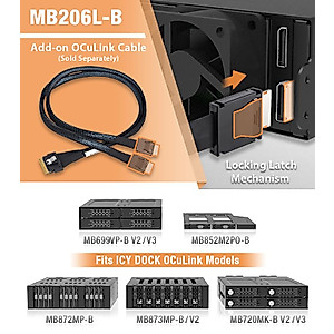 ICY DOCK 4 x 2.5 NVMe U.2/U.3 SSD PCIe 4.0 Mobile Rack for 5.25" Bay with OCuLink | ToughArmor MB699VP-B V3