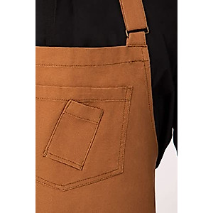 Chef Works Unisex Rockford Bib Apron, Nutmeg, One Size