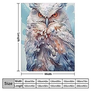 JHION Fantasy Bird Blanket, Fleece Flannel Cozy Throw Blankets, Breathable Lightweight Warm Bed Blanket All Season Blanket for Couch Bed Sofa 50"x60"