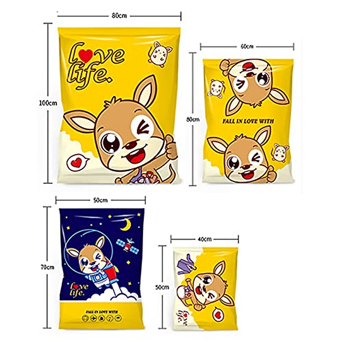 Vacuum Storage Bags 5 Pack Space Saver Sealer Compression Bags with Travel Hand Pump for Blankets, Comforters, Pillows, Clothes Storage