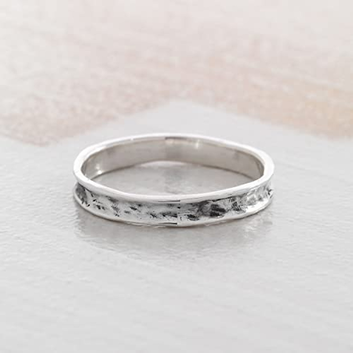 Silpada 'Stellar Stable' Stacking Ring in Hammered Sterling Silver, Size 8, Size 8