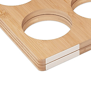 Maverton Personalized Wine Rack for Pair - Wine Holder with Overprint - Wooden Table Stand for Wedding - 6 Wine Bottles Organizer for Couple - for Anniversary - for Christmas - Love