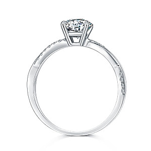 1.16 Carat (ctw) moissanite engagement rings for women 18K Solid gold ring moissanite rings - 5