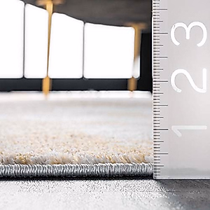 nuLOOM Cyn Abstract Runner Rug, 2' 8" x 8', Gold