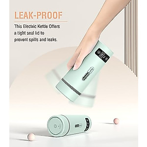 Travel Portable Electric Kettle Small with Temperature Control and LCD Display,304 Stainless Steel BPA Free Travel Tea Kettle with Auto Shut-Off for Road trip, business trips, camping by buways