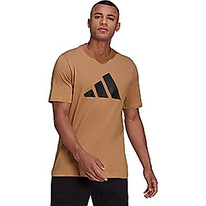 adidas mens BIC Badge of Sport Tee Cardboard X-Small