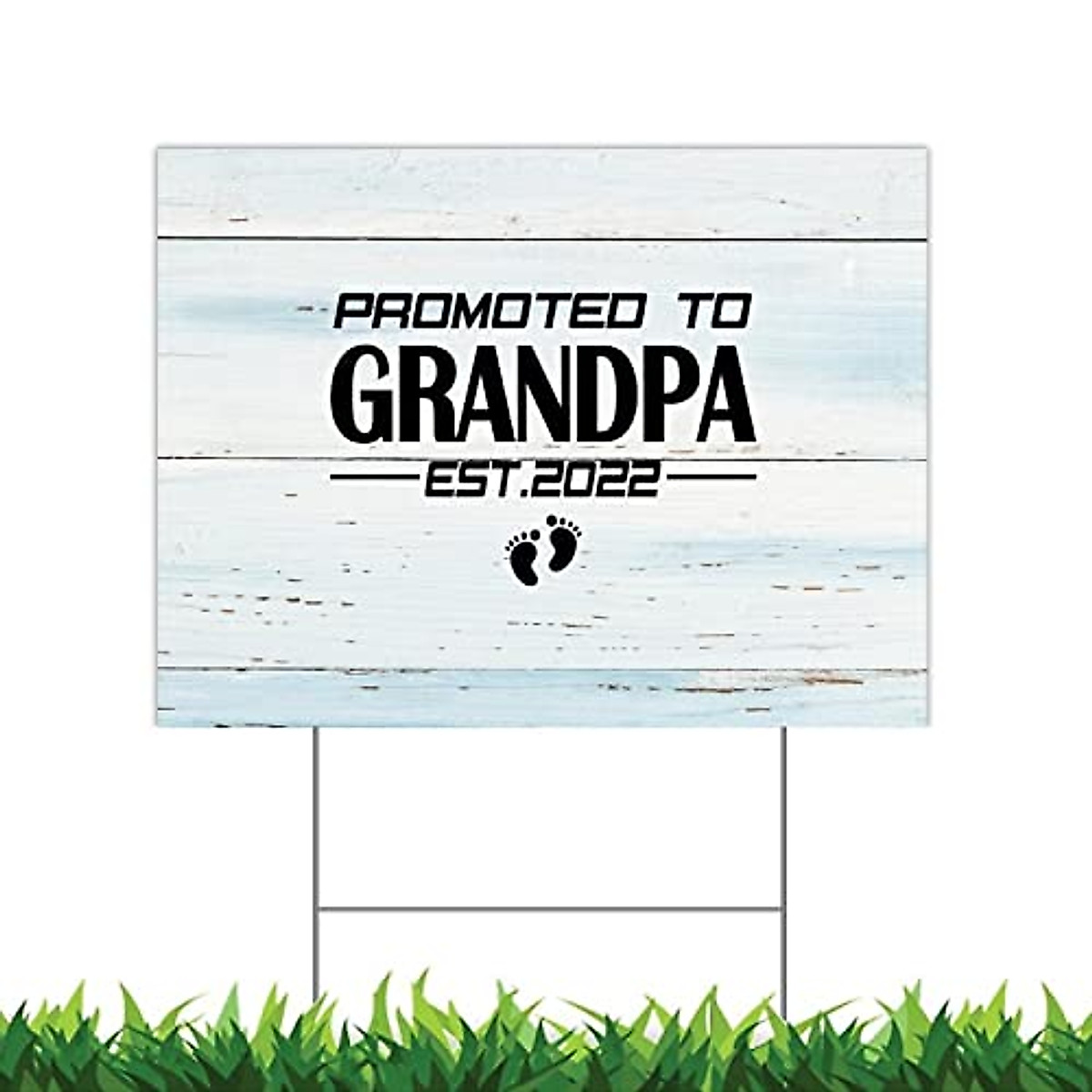 Lawn Garden Sign Promoted to Grandpa Corrugated Sign Funny Housewarming Gift Inspirational Quotes for Garage Sales Rent Open House Construction 18"x24"