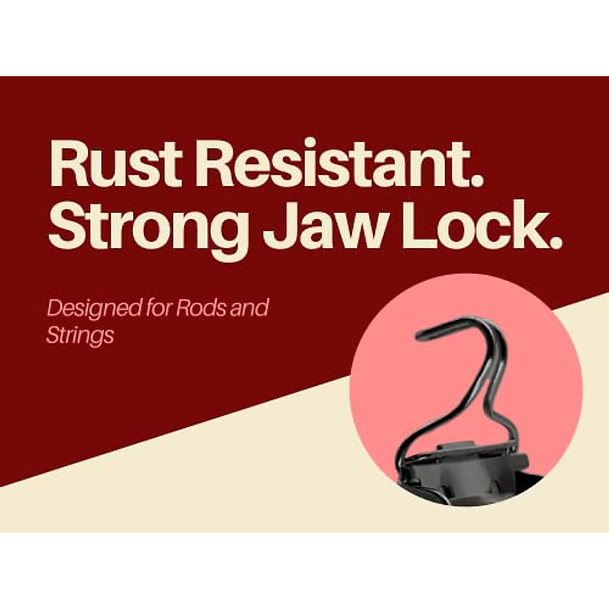 Small Tapestry Hangers (10 Pieces) Black Hook Based Clips for Wall Hanging Rugs and Paintings by Wise Linkers